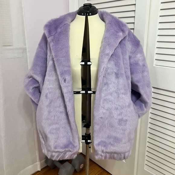 Jackets & Coats | Medium Lpa Lilac Lavender Purple Faux Fur Coat | Poshmark
